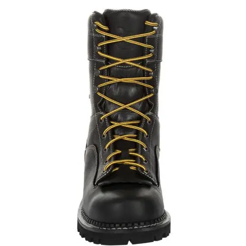 GEORGIA BOOT Amp Lt Logger Composite Toe Work Boots - Black