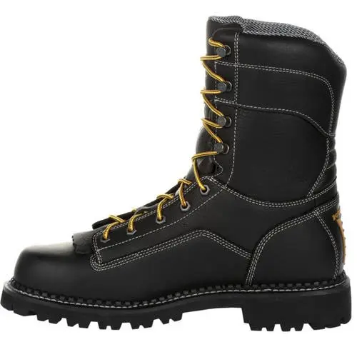 GEORGIA BOOT Amp Lt Logger Composite Toe Work Boots - Black