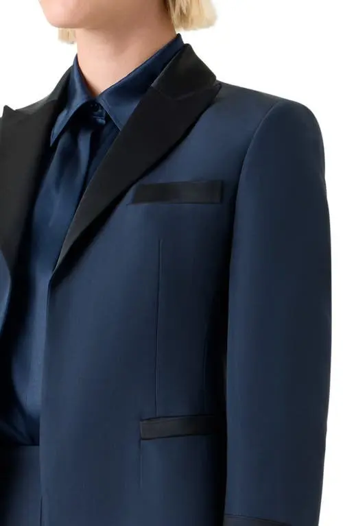 Akris Deneuve Silk Crop Blazer