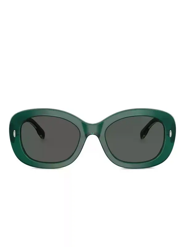 Tory Burch Oval-frame Sunglasses - Green