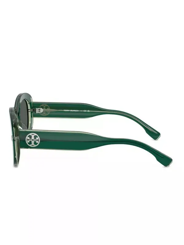 Tory Burch Oval-frame Sunglasses - Green