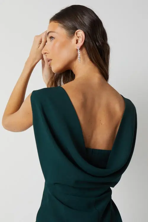 Coast Cowl Back Maxi Dress - Emerald