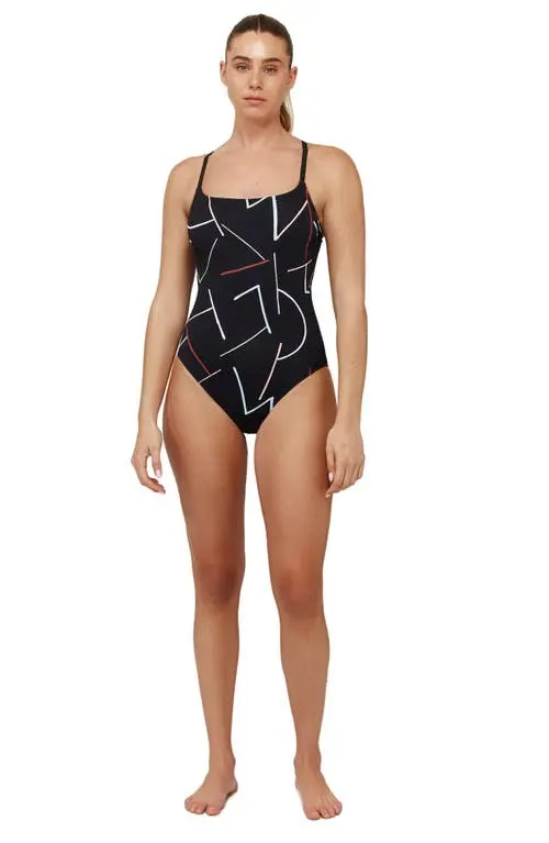 GOTTEX Kai Square Neck One Piece - Multi Black