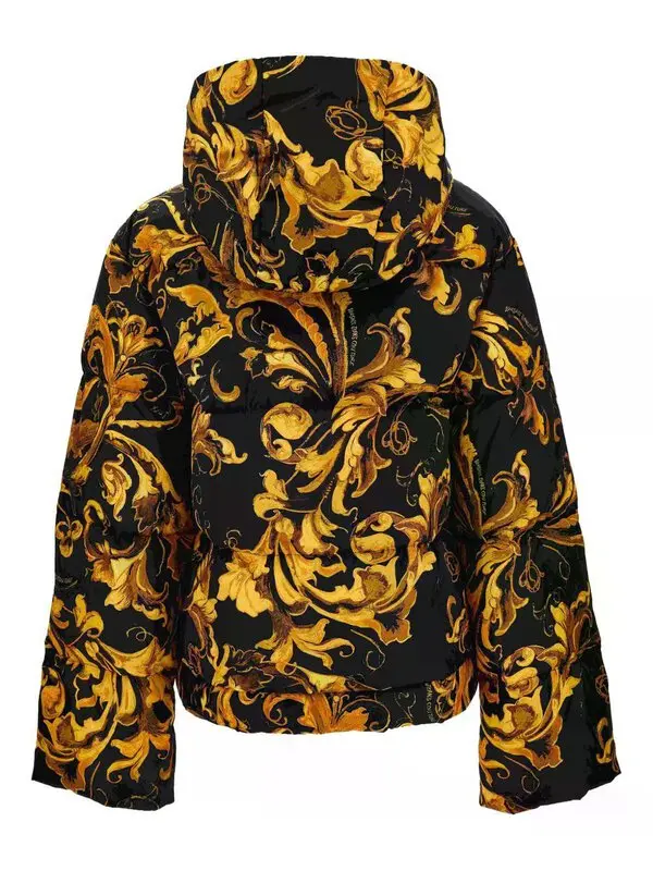 Versace Baroque-print Hooded Puffer Jacket