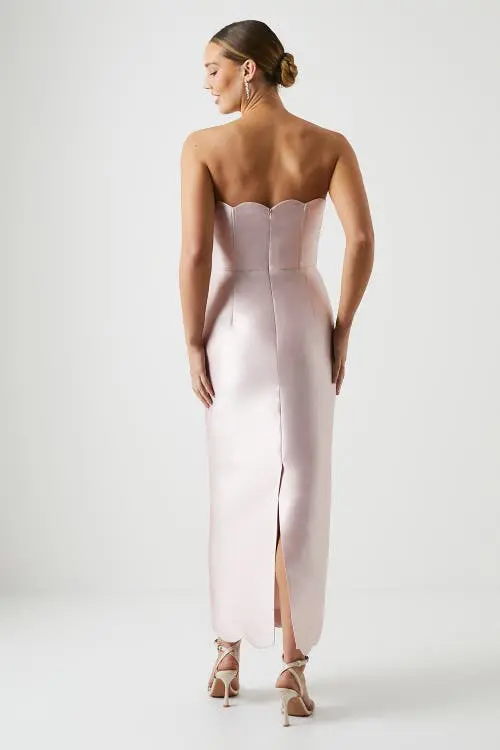 Coast Scallop Twill Column Dress