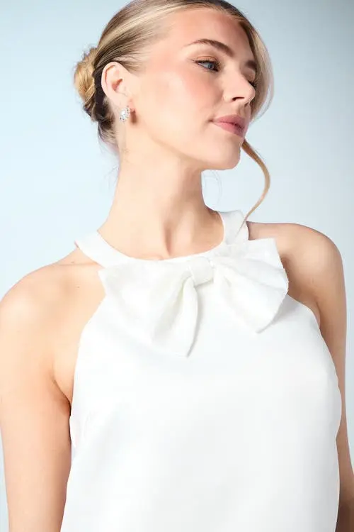 Coast Sequin Bow Bridal Mini Dress