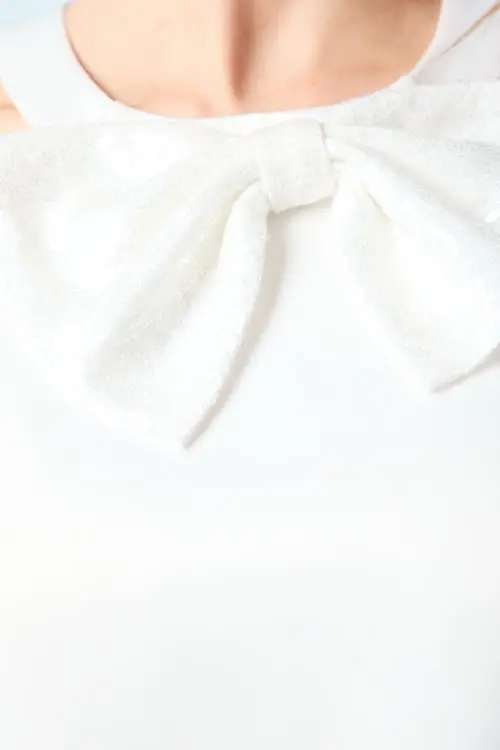Coast Sequin Bow Bridal Mini Dress