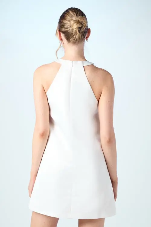 Coast Sequin Bow Bridal Mini Dress