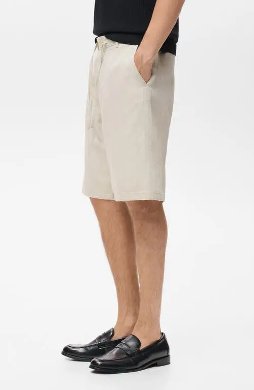 Mango Cotton & Linen Bermuda Shorts