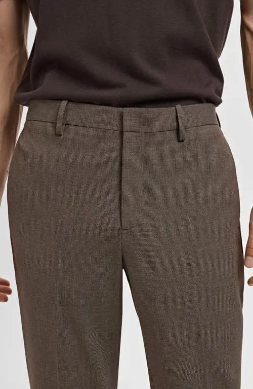 Mango Slim Fit Flat Front Trousers