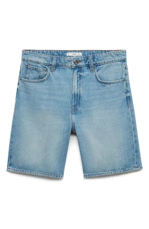 Mango Regular Fit Denim Bermuda Shorts