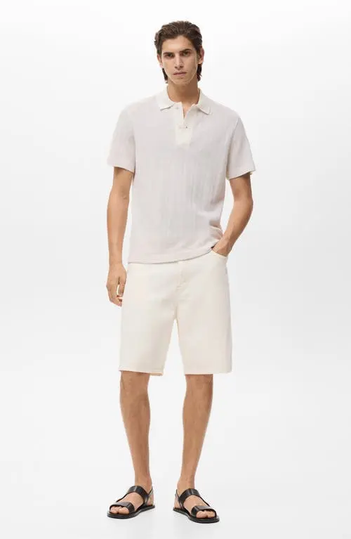 Mango Regular Fit Openwork Polo