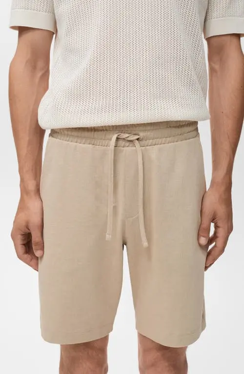 Mango Cotton Bermuda Short - Ecru