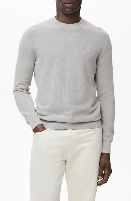 Mango Crewneck Piqué Sweater