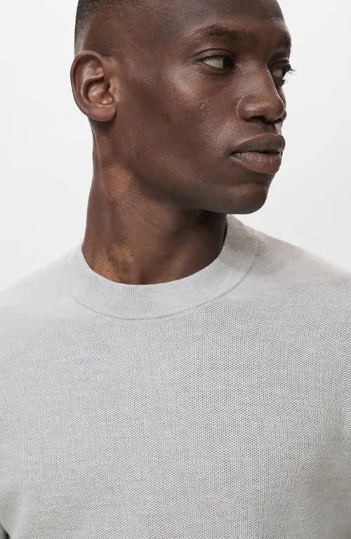 Mango Crewneck Piqué Sweater