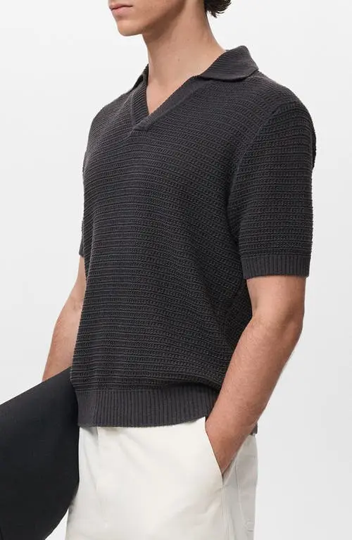Mango Cotton Blend Polo Sweater
