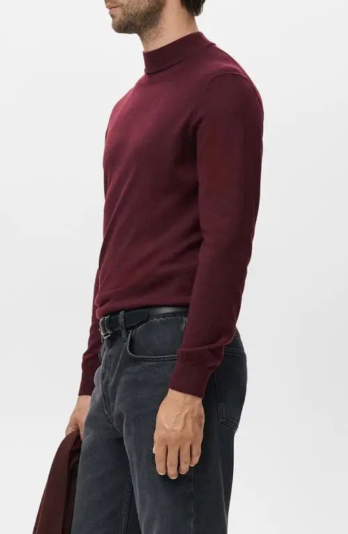 Mango Turtleneck Wool Sweater - Wine