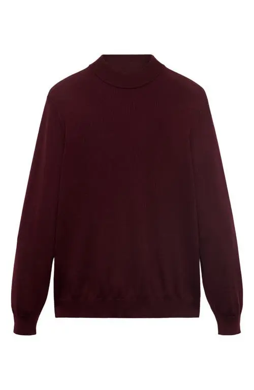 Mango Turtleneck Wool Sweater - Wine