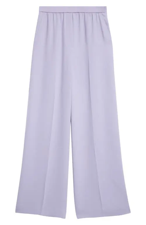 St. John Satin Back Crepe Wide Leg Pants - Iris