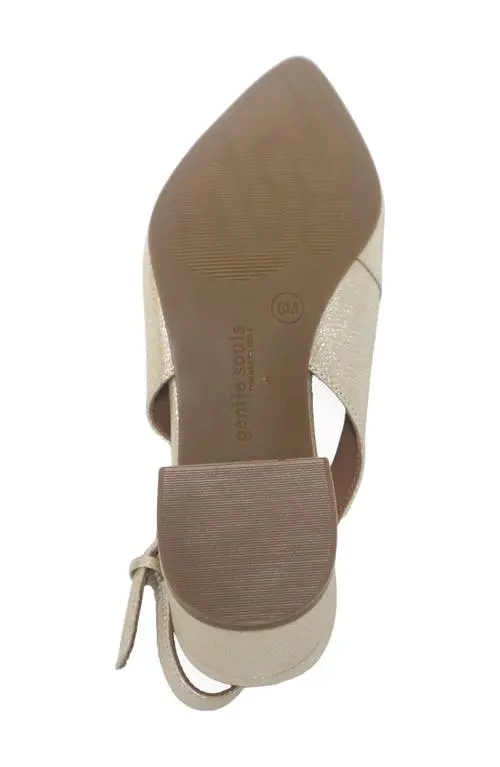 Gentle Souls Georgia Slingback Pointed Toe Pump - Sand Snake