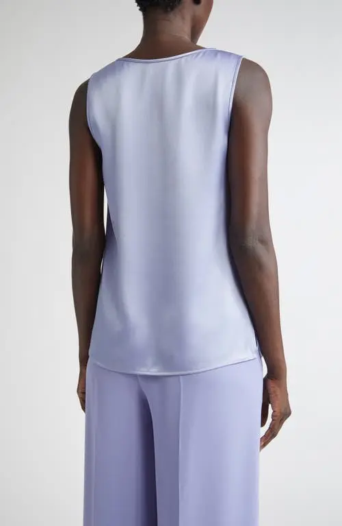St. John Liquid Satin V-neck Tank