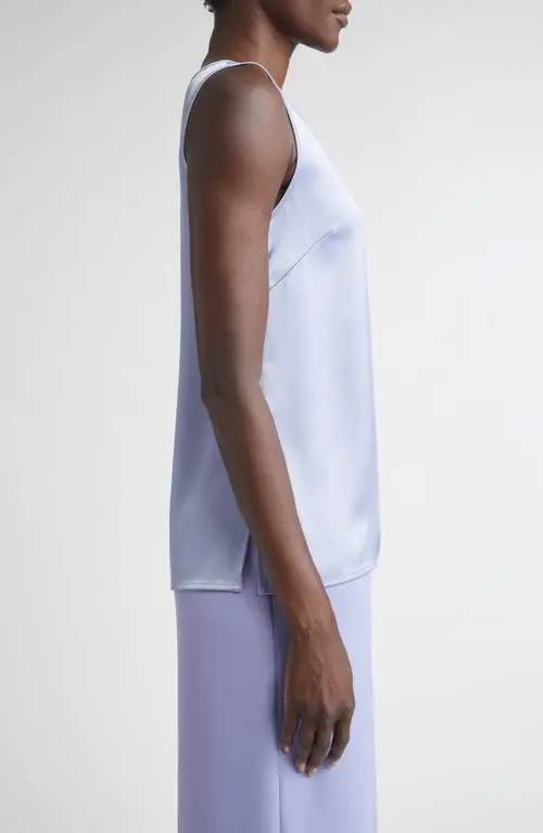 St. John Liquid Satin V-neck Tank