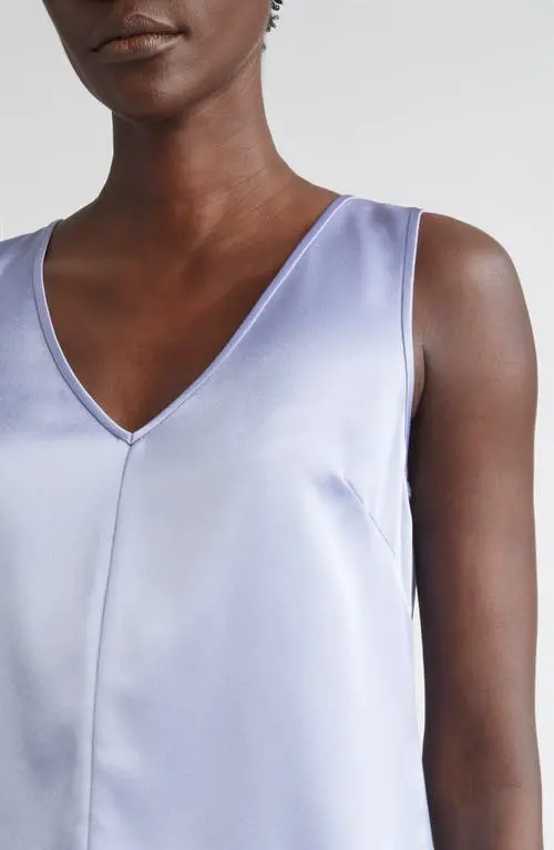 St. John Liquid Satin V-neck Tank