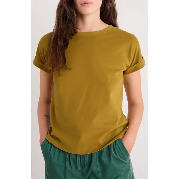 SEASALT CORNWALL Porthzennor Organic Cotton T-shirt - Pear