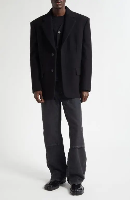 MAISON MARGIELA Virgin Wool-blend Sport Coat With Elbow Patches