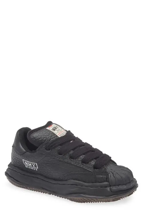 Mihara Yasuhiro Blakey Og Sole Leather Sneaker - Black/black