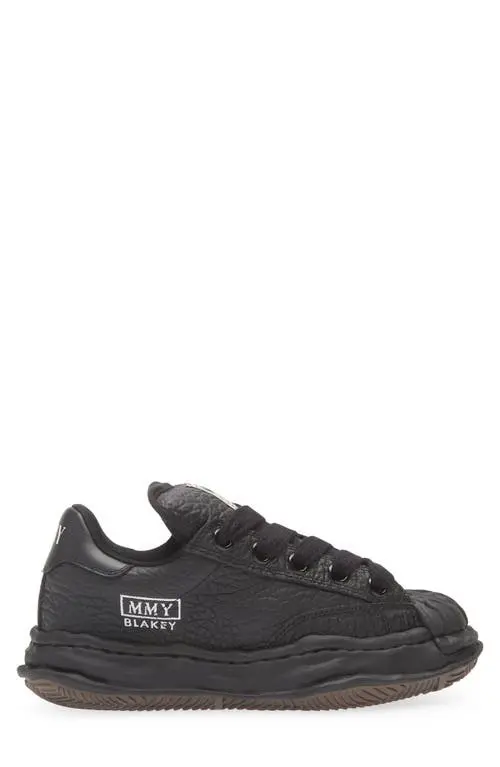 Mihara Yasuhiro Blakey Og Sole Leather Sneaker - Black/black