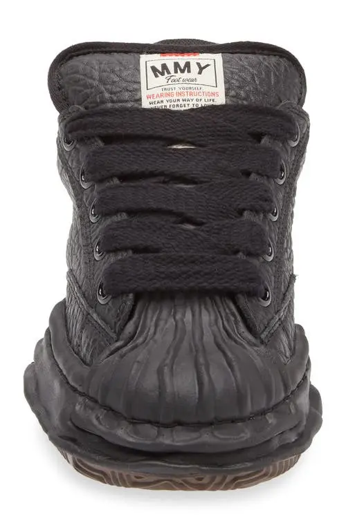 Mihara Yasuhiro Blakey Og Sole Leather Sneaker - Black/black