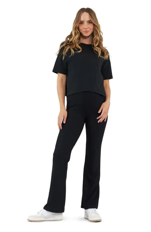 RIPE MATERNITY Claud Cotton Blend Maternity/nursing T-shirt - Black