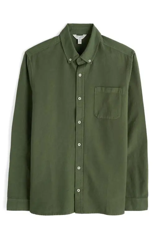 SEASALT CORNWALL Janken Solid Organic Cotton Button-down Oxford Shirt - Hosta