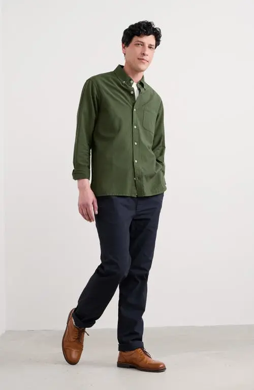 SEASALT CORNWALL Janken Solid Organic Cotton Button-down Oxford Shirt
