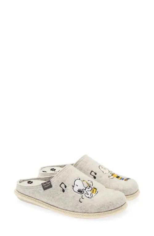 TONI PONS X Snoopy Wool-blend Slippers - Milk