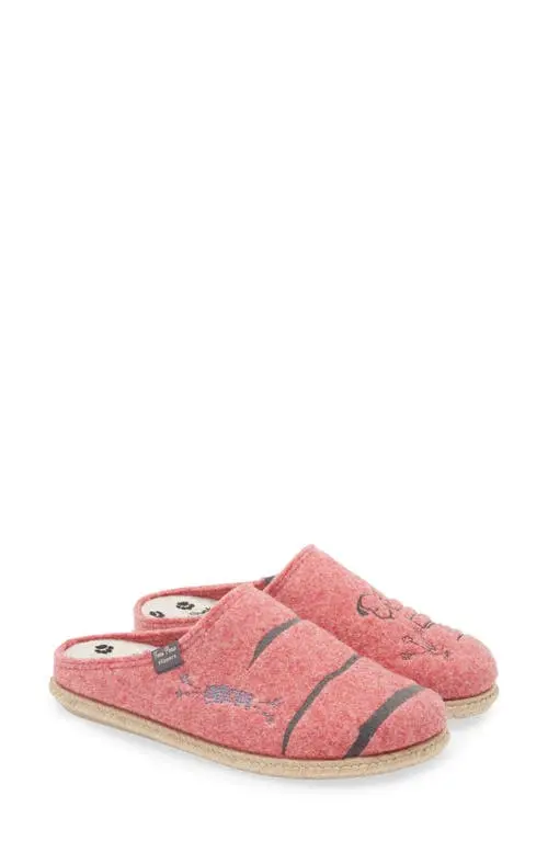 TONI PONS X Snoopy Wool-blend Slippers - Raspberry