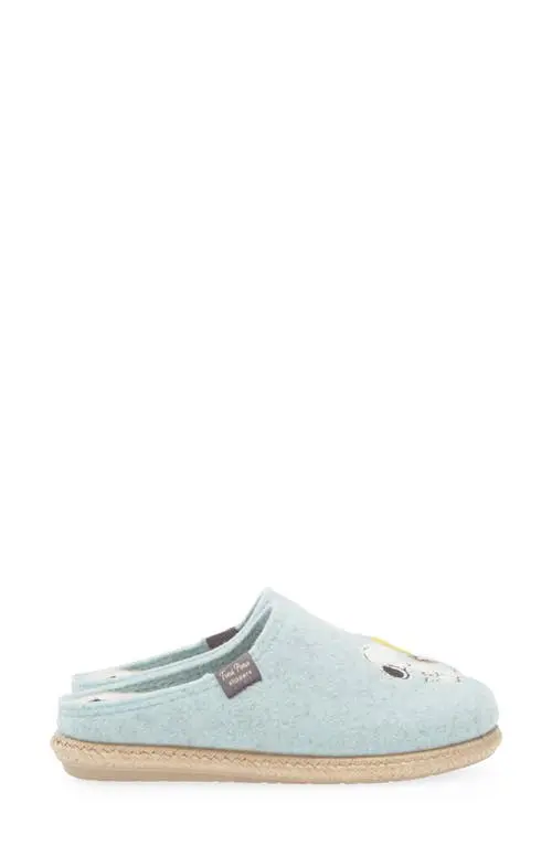 TONI PONS X Snoopy Wool-blend Slippers - Sky Blue