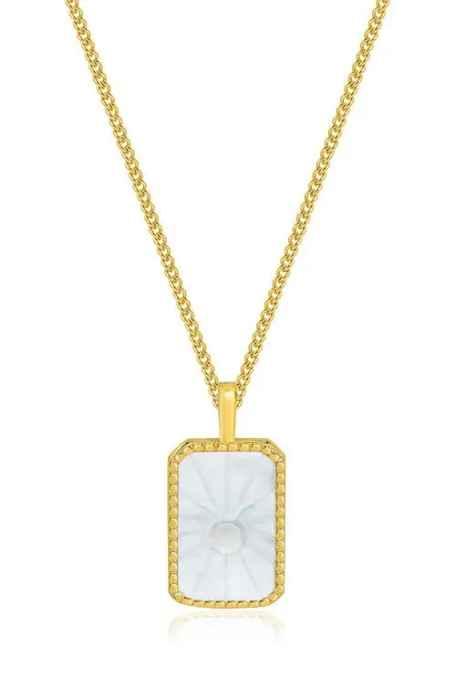 LA MENO Zodiac Double Sided Pendant Necklace - Gold Taurus