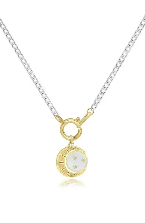 LA MENO Stella Luna Pendant Necklace - Gold /silver