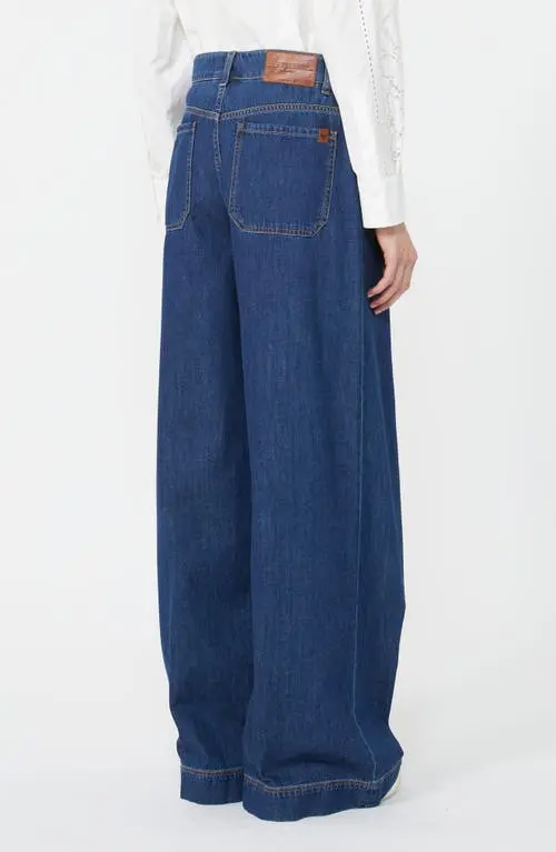 Max Mara Vega Wide-leg Jeans - Navy