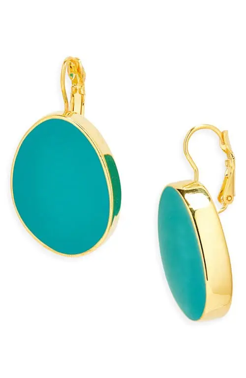 KENNETH JAY LANE Enamel Drop Earrings - Turquoise
