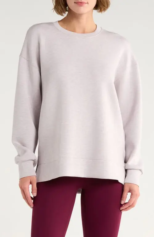 Spanx Air Essentials Brushed Crewneck Top - Luna Heather