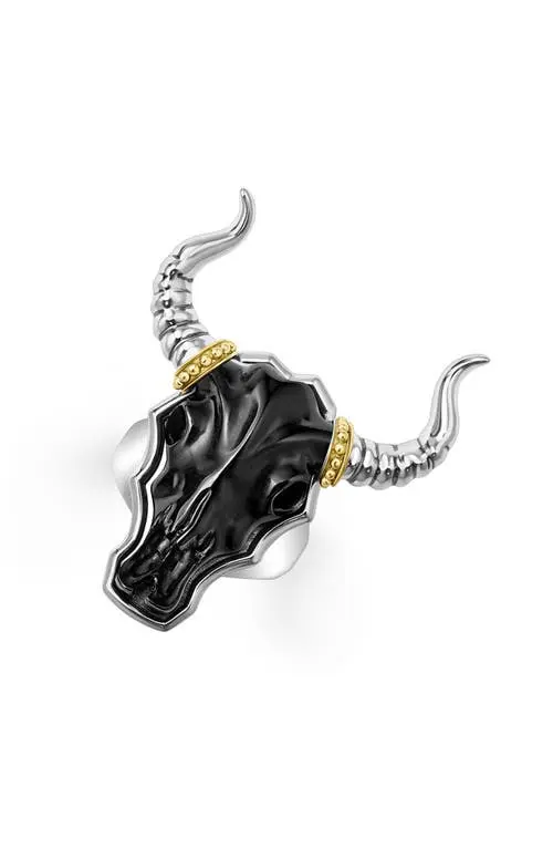 Lagos Longhorn Signet Ring - Silver