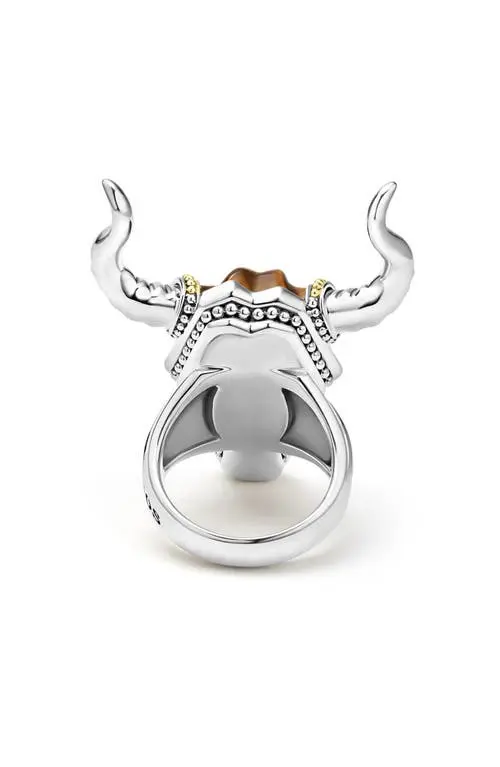 Lagos Longhorn Signet Ring - Tigers Eye