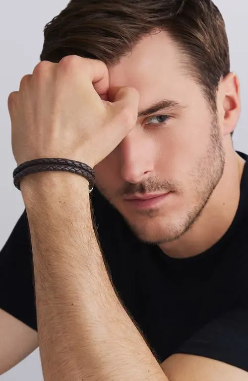 Lagos Anthem Double Leather Bracelet - Brown
