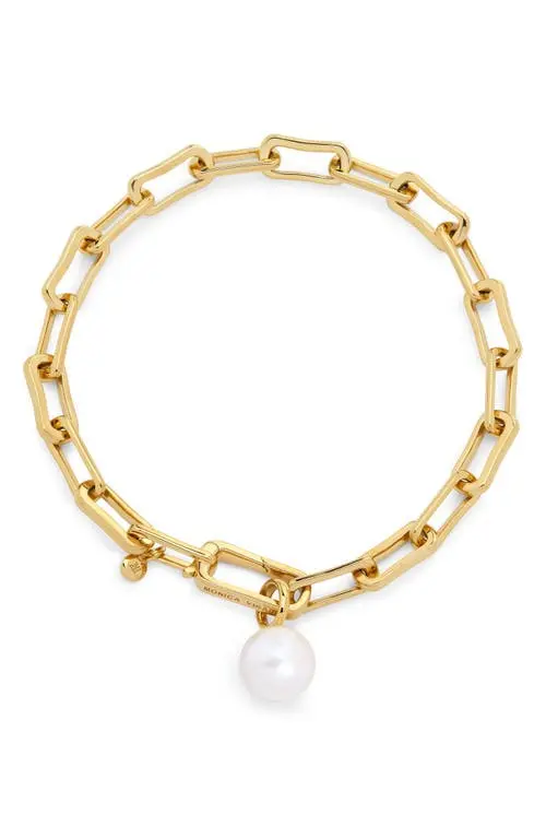 Monica Vinader Alta Freshwater Pearl Bracelet - 18ct Gold Vermeil /pearl