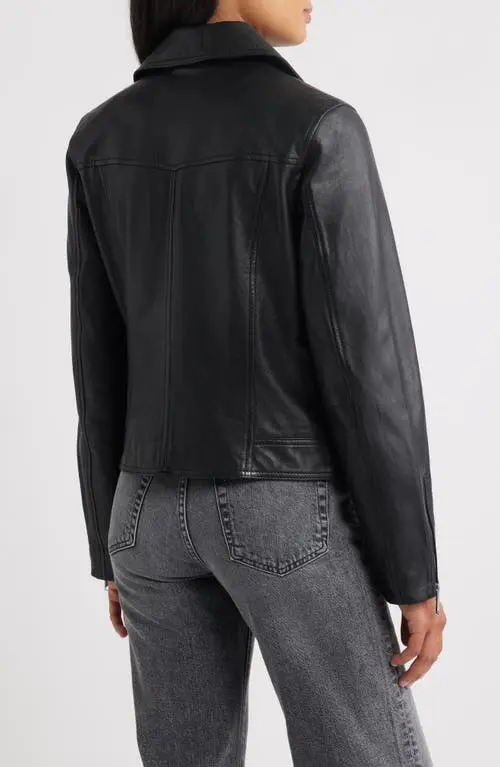 Sam Edelman Leather Moto Jacket - Black