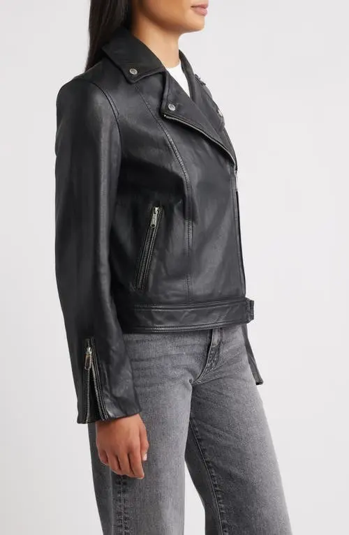 Sam Edelman Leather Moto Jacket - Black