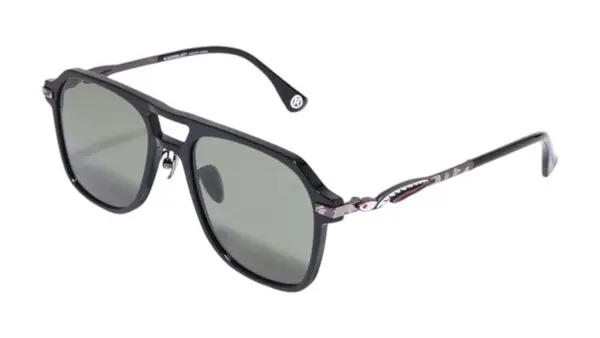 A BATHING APE Shark Vi Sunglasses - Black